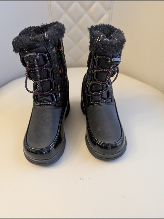 totes | Shoes | Little Girls Sz 6 Black Faux Fur Lined Winter Snow ...
